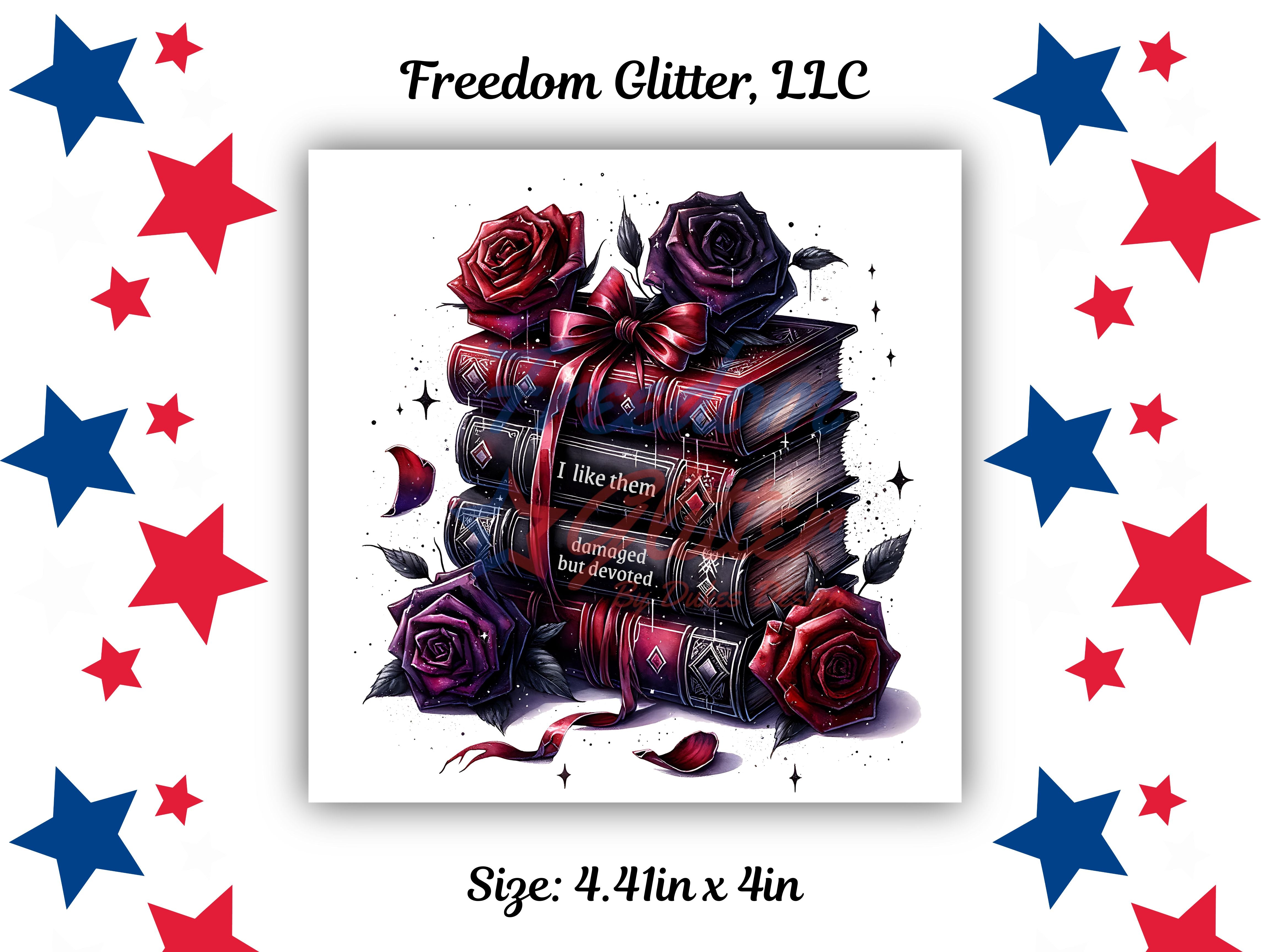 Dark Romance Series – Book Stack UVDTF Decal | 4.41x4 Inch | Freedom ...