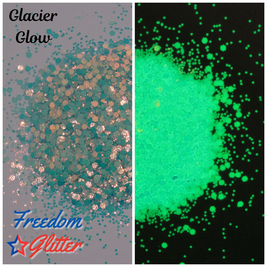 Glacier Glow Glitter | Chunky Mix 2oz | Freedom Glitter